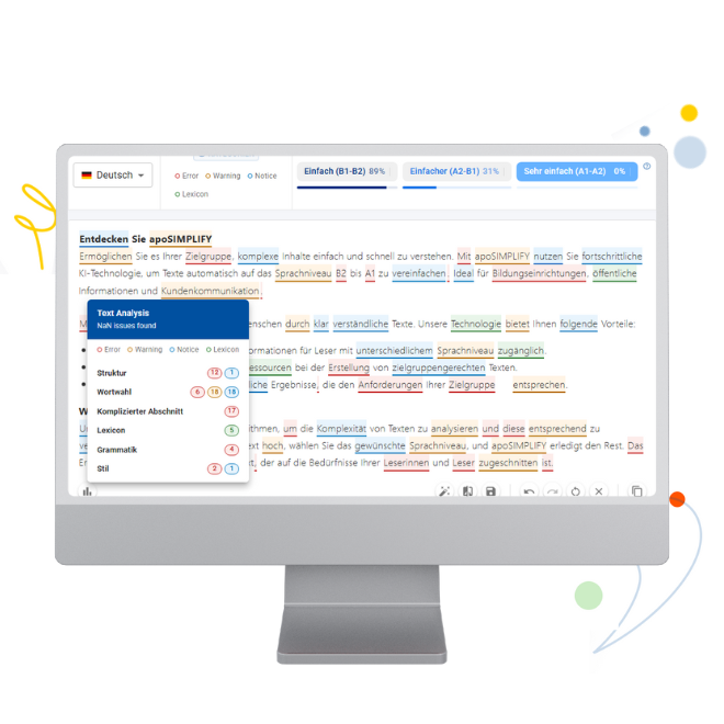 apoSIMPLIFY: accessible texts with AI and Apostroph
